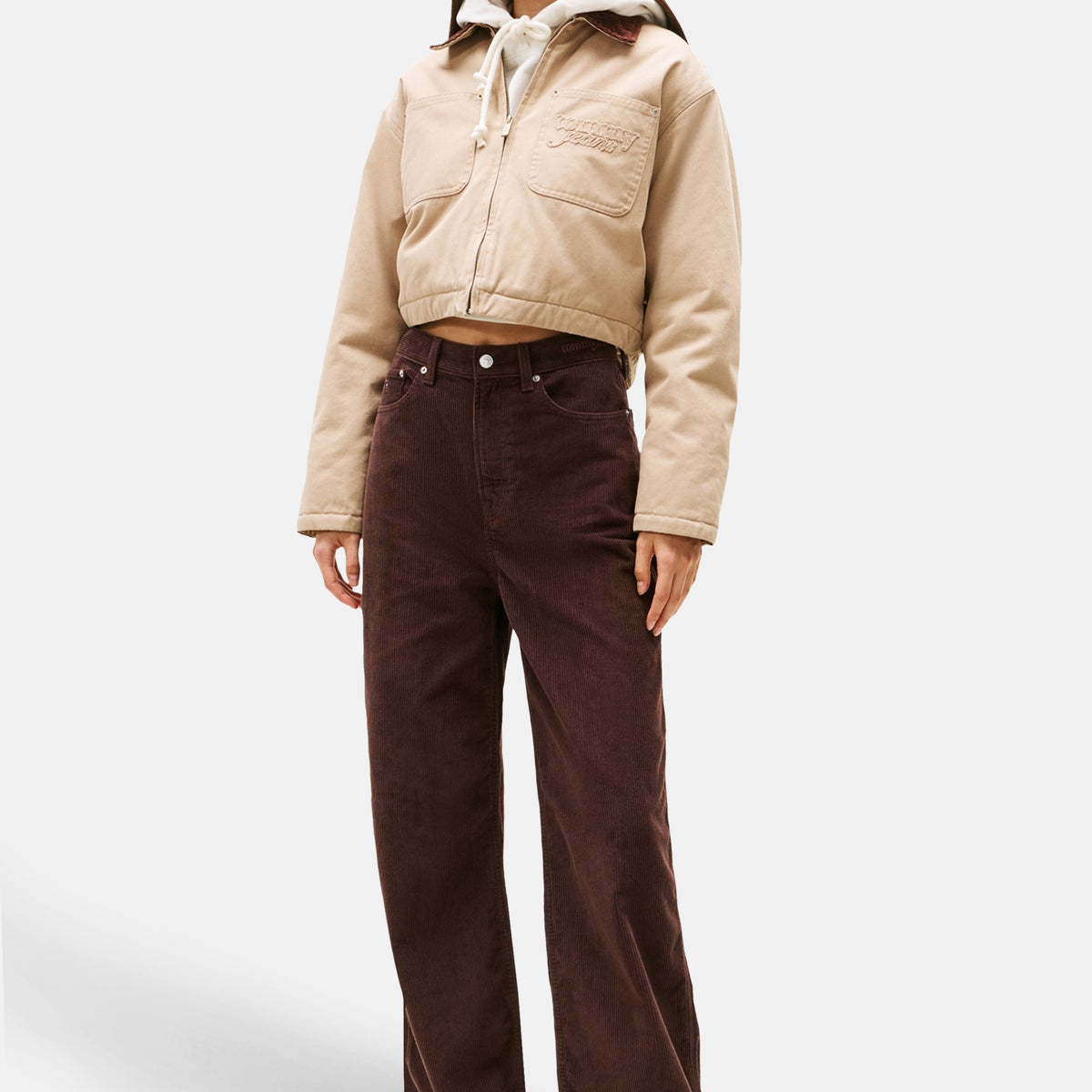 Dames sb seizoensbroek 5pocket brun - TOMMY JEANS - PointCarré